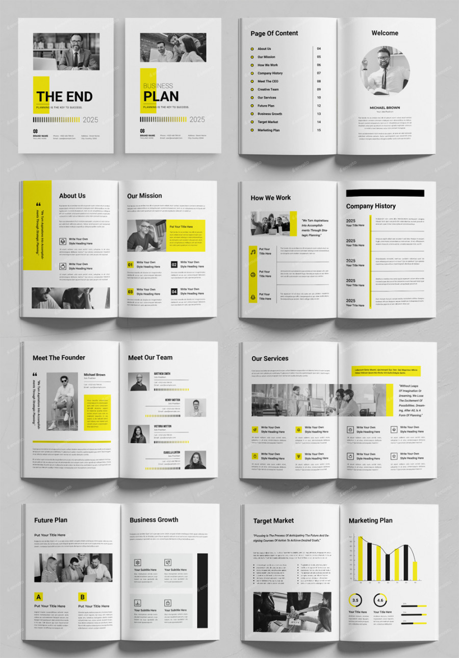 Business Plan Brochure Design - Design Template Place