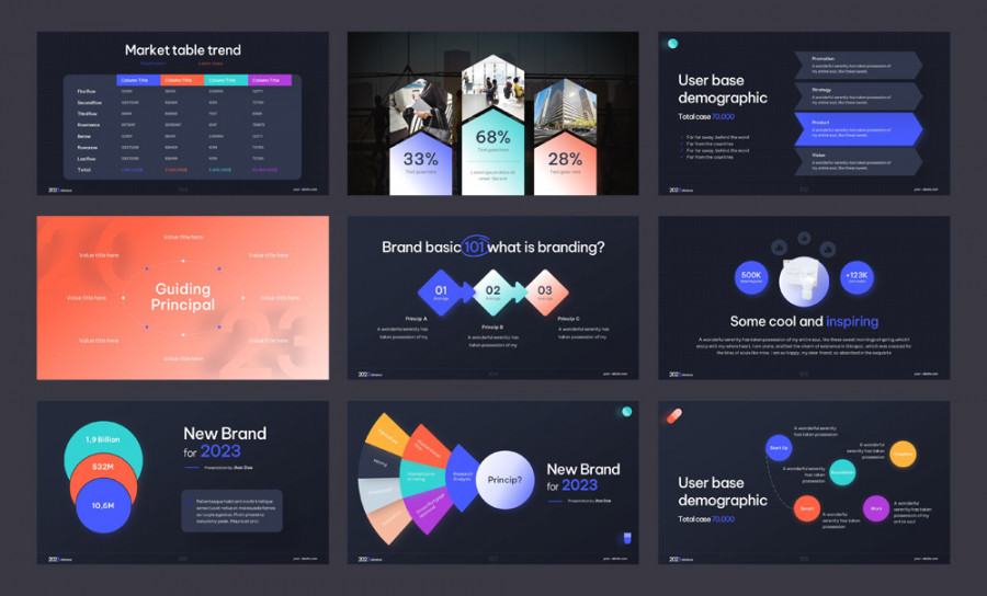 Vibrance Premium PowerPoint Presentation Template - Design Template Place