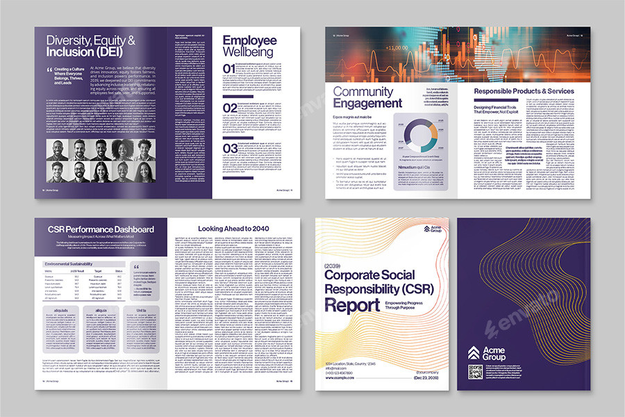 Employee Onboarding Handbook Template - InDesign INDD - Design Template ...