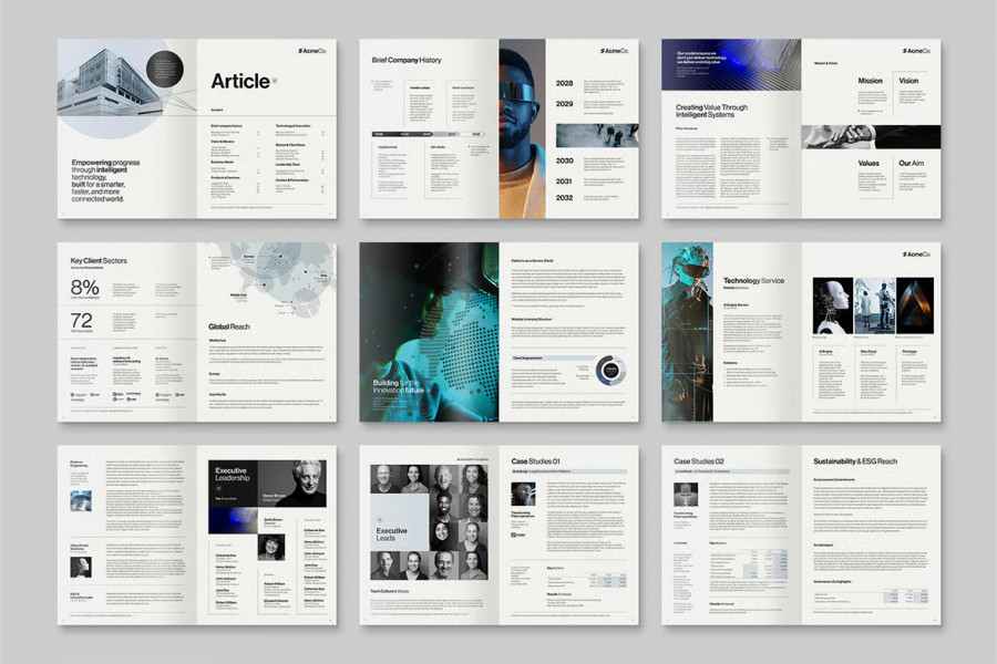 Modern Company Profile Template - Design Template Place