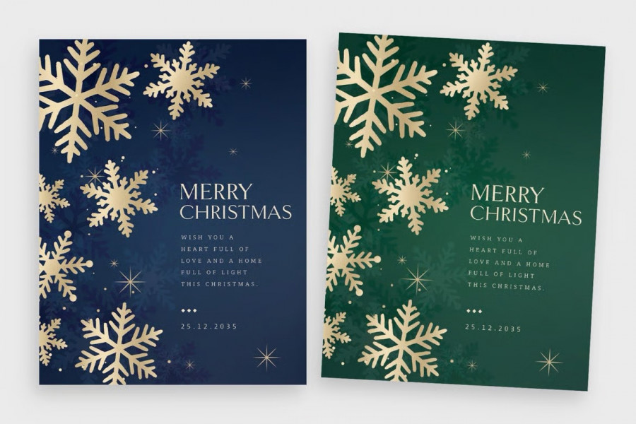 Elegant Christmas Poster Template - Design Template Place