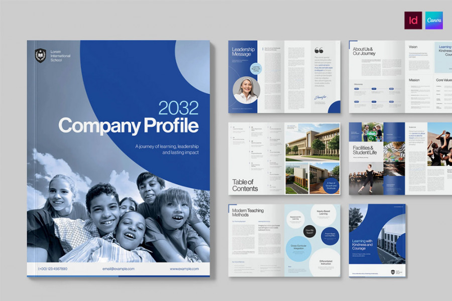 Bold Company Profile Template - Design Template Place