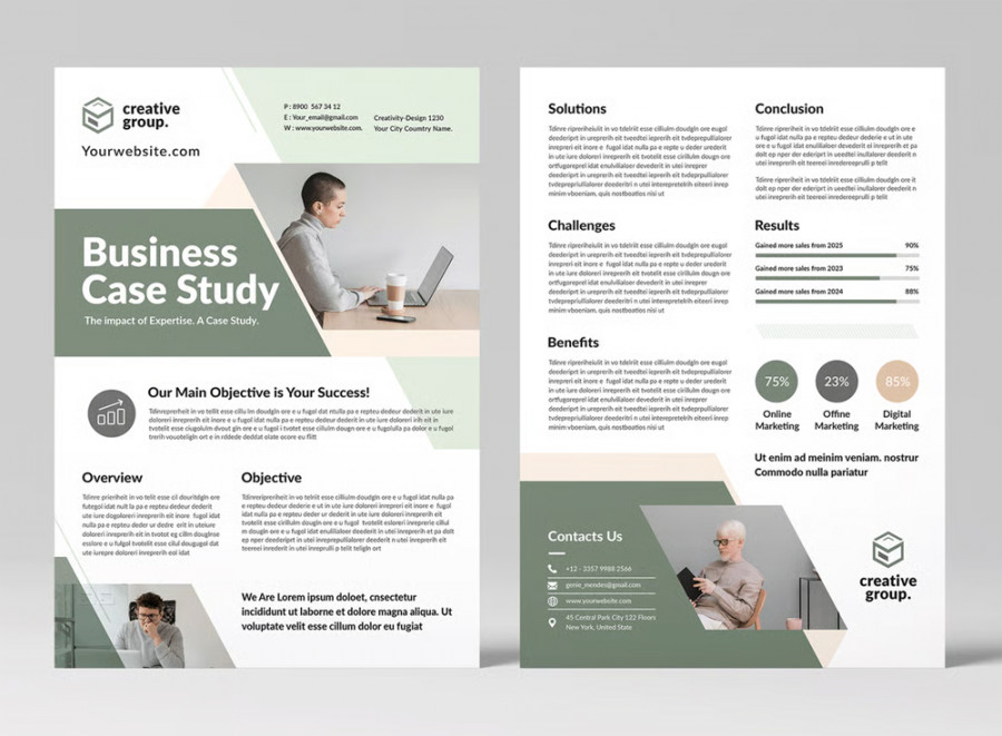 Business Case Study Template - Design Template Place
