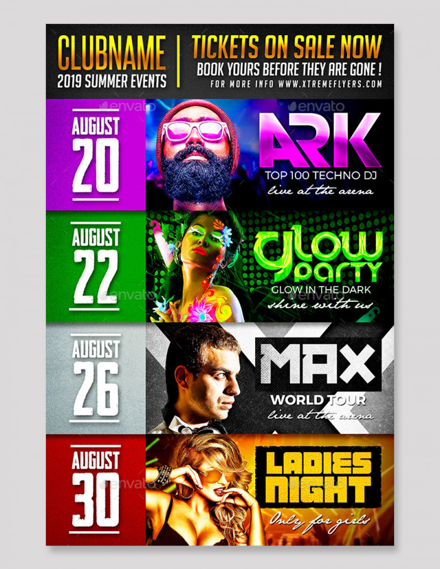 Festival Schedule Flyer Template PSD - Design Template Place