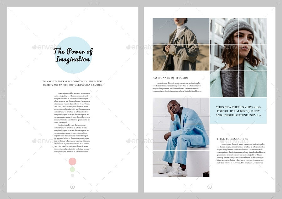Stylish Fashion Look Magazine Template – InDesign (INDD & IDML ...