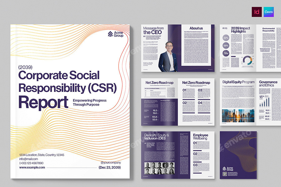 Employee Onboarding Handbook Template - InDesign INDD - Design Template ...