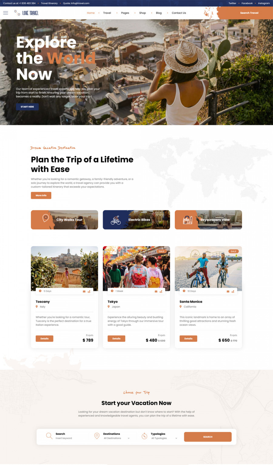Creative Travel Agency WordPress Theme - Design Template Place