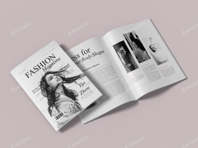 Clean Fashion Magazine Template – InDesign - Design Template Place
