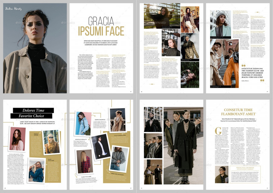 New Fashion Magazine Template - InDesign INDD - Design Template Place