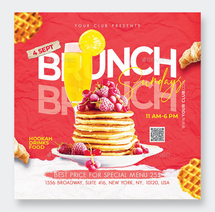 Sundays Brunch Flyer Design PSD - Design Template Place