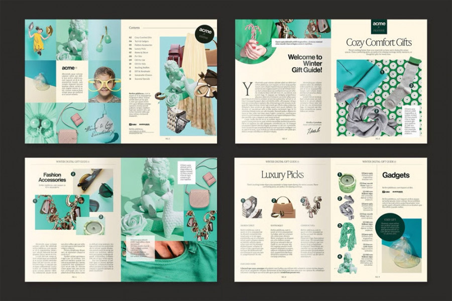 Winter Magazine & Catalog Template - Design Template Place