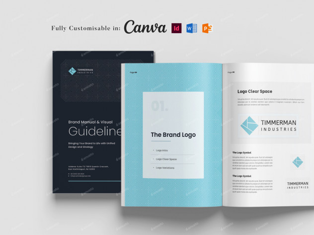 Clean Brand Guidelines Template – InDesign, Canva, Word, PowerPoint ...