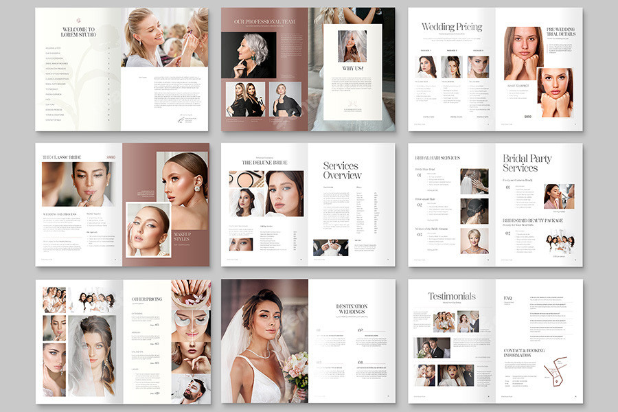 Bridal Makeup Artist Brochure Template - Design Template Place