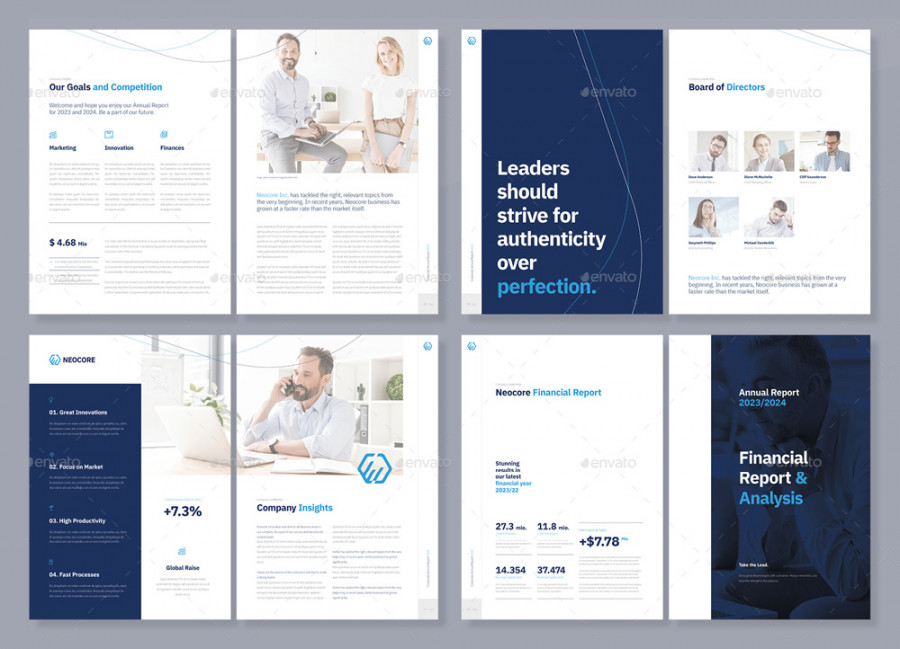 Corporate Annual Report Brochure Template InDesign INDD, Affinity ...