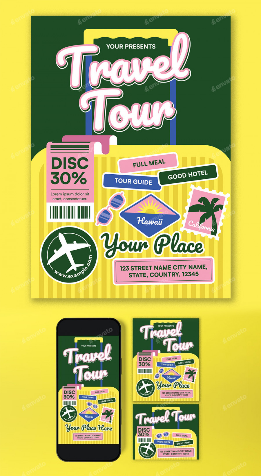 Travel Tour Flyer Template - Design Template Place