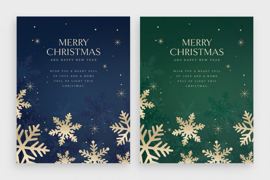Elegant Christmas Poster Template - Design Template Place