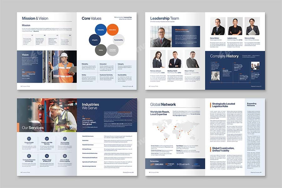 Clean Maritime Company Profile Template – For Shipping, Logistics ...
