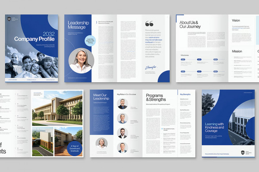 Bold Company Profile Template - Design Template Place