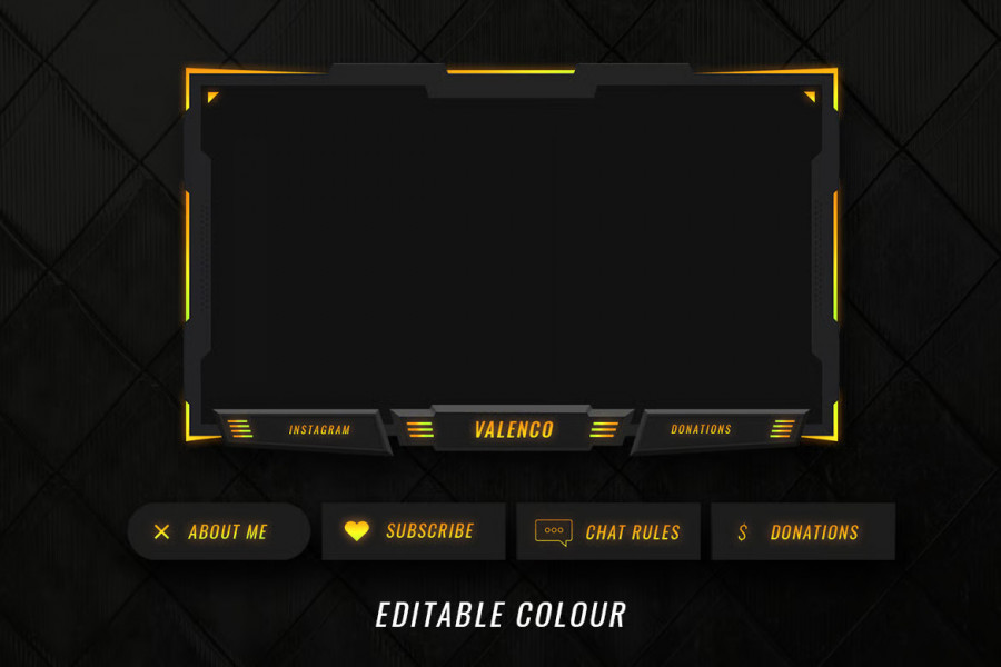 Twitch Facecam Overlay Template - Design Template Place